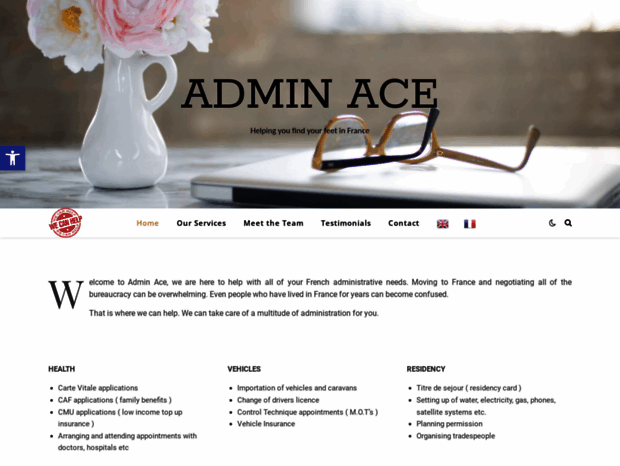 Bienvenue au admin-ace.fr page - Admin Ace.