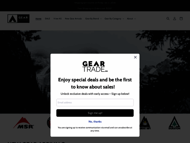 Bienvenue au geartrade.ca page - Geartrade.