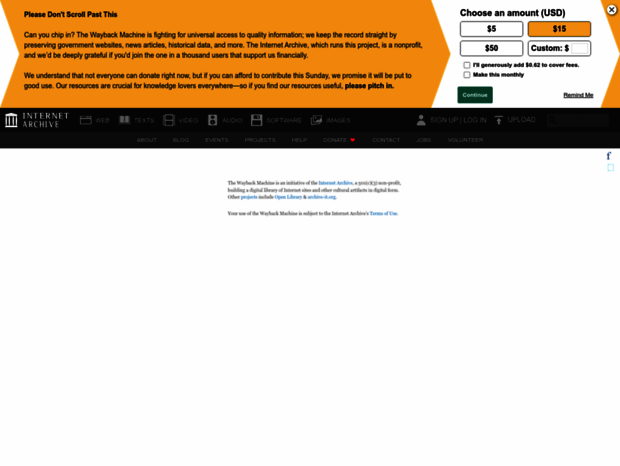 Bienvenue au web.archive.org page - Wayback Machine.