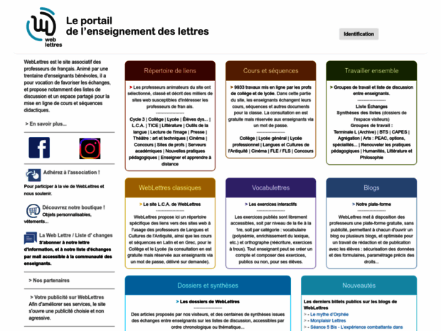 Bienvenue au weblettres.net page - WebLettres - le portail de l'enseignement des lettres.