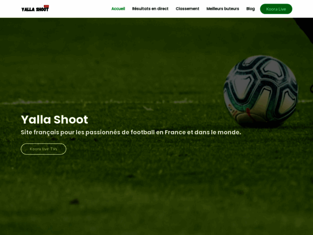 Bienvenue au yallashoot.fr page - Yalla Shoot France : Koora live sur mobile & PC.