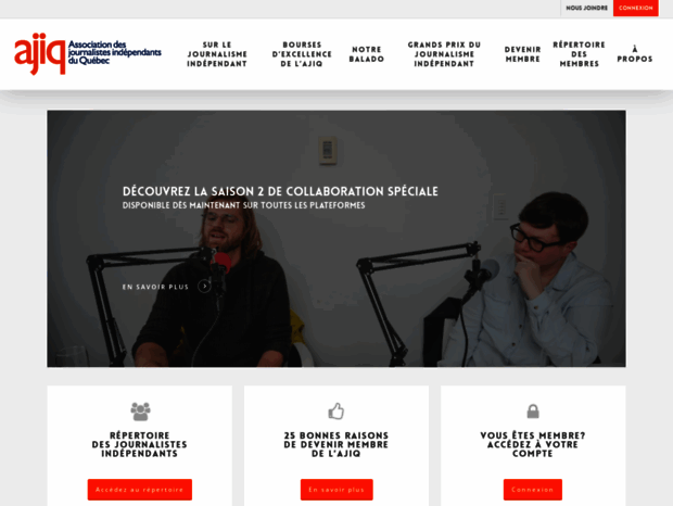 Bienvenue au ajiq.qc.ca page - Accueil - Association des Journalistes ...