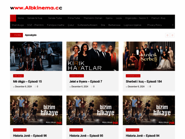 Bienvenue au albkinema.in page - Albkinema – Seriale Turke me titra shqip.