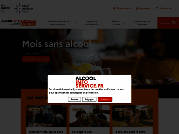 Bienvenue au alcool-info-service.fr page - Accueil | Alcool Info Service.