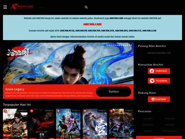 Bienvenue au anichin.moe page - Anichin - Nonton Donghua Subtitle ...