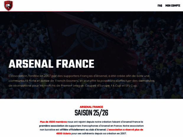 Bienvenue au arsenalfrance.fr page - Association officielle des ...