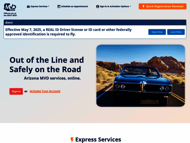 Bienvenue au azmvdnow.gov page - AZ MVD Now.
