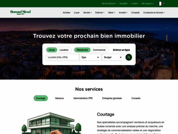 Bienvenue au bernard-nicod.ch page - Groupe Bernard Nicod – Agence ...