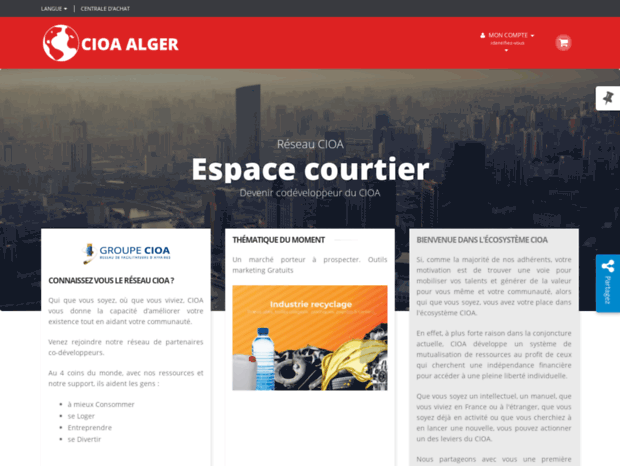 Bienvenue au cioa-algerie.com page - Golden Trade - Plateforme d ...