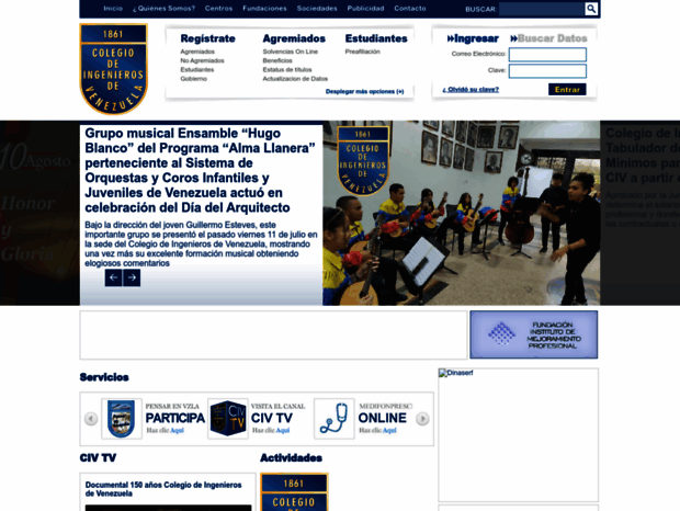 Bienvenue au civ.net.ve page - Colegio de Ingenieros de Venezuela.