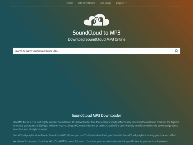 Bienvenue au cloudmp3.cc page - SoundCloud MP3 Downloader Online ...