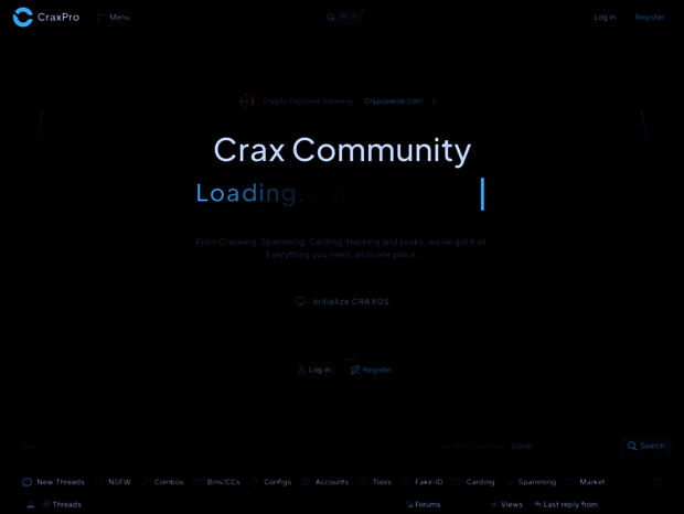 Bienvenue au craxpro.to page - Crax Pro | Cracking, Spamming, Carding ...