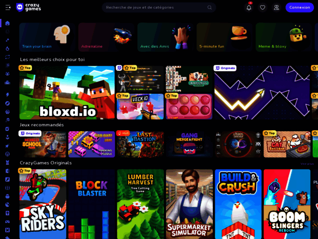 Bienvenue au crazygames.fr page - Jeux gratuits en ligne sur CrazyGames ...