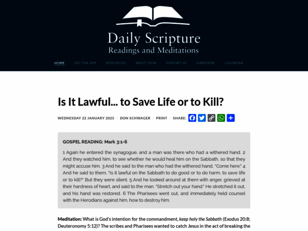 Bienvenue au dailyscripture.net page - Daily Scripture Readings and ...