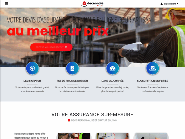 Bienvenue au decennale.com page - Devis assurance décennale en ligne ...