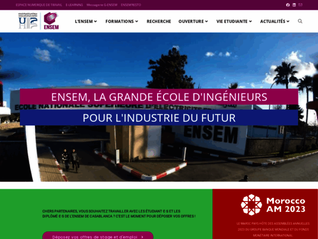 Bienvenue au ensem.ac.ma page - ENSEM.