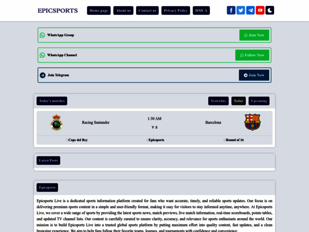 Bienvenue au epicsports.me page - Epicsports.me.