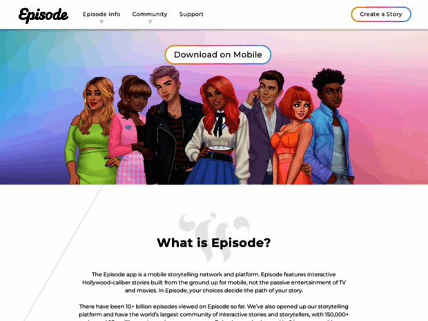 Bienvenue au episodeinteractive.com page - Episode.