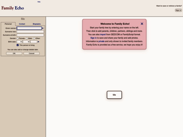 Bienvenue au familyecho.com page - Family Echo - Create and Print a ...