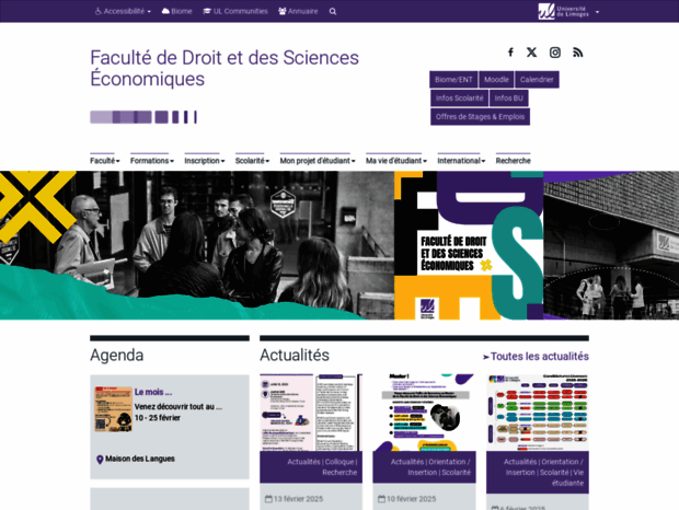 Bienvenue au fdse.unilim.fr page - Accueil – Faculté de Droit et des ...