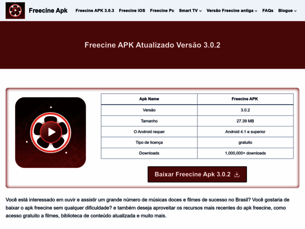 Bienvenue au freecineak.com page - Freecine APK Atualizado Versão 3.0.2.