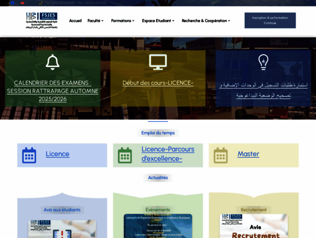 Bienvenue au fsjesm.ma page - FSJES MOHAMMEDIA.