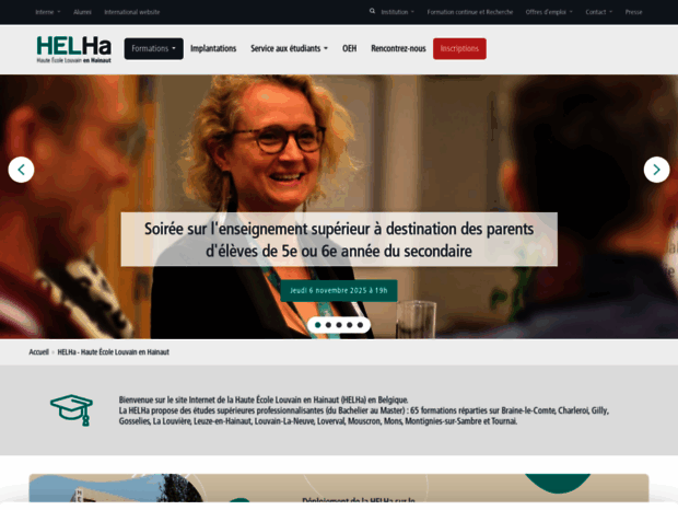 Bienvenue au helha.be page - Études supérieures autour de Charleroi ...
