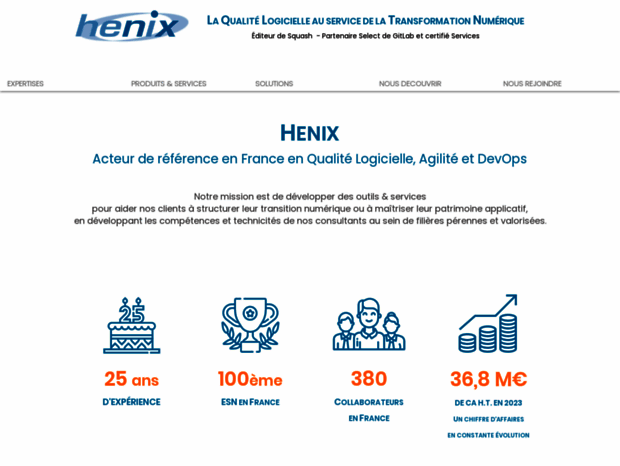 Bienvenue au henix.com page - HENIX - La Qualité Logicielle au service ...