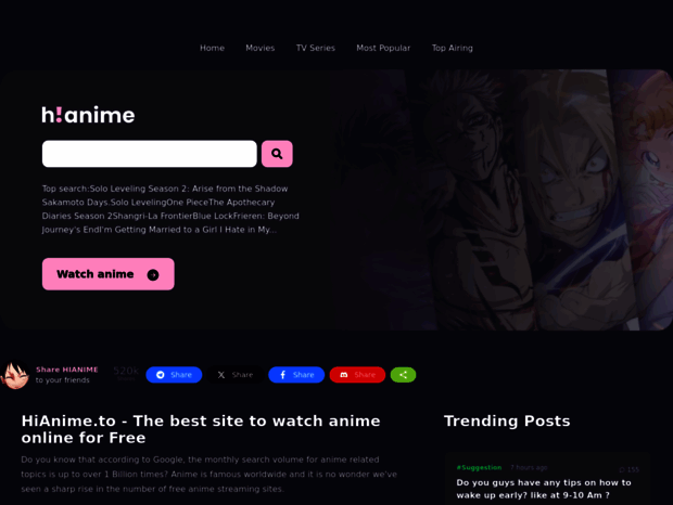 Bienvenue au hianime.cv page - HiAnime - Official Watch Anime online ...