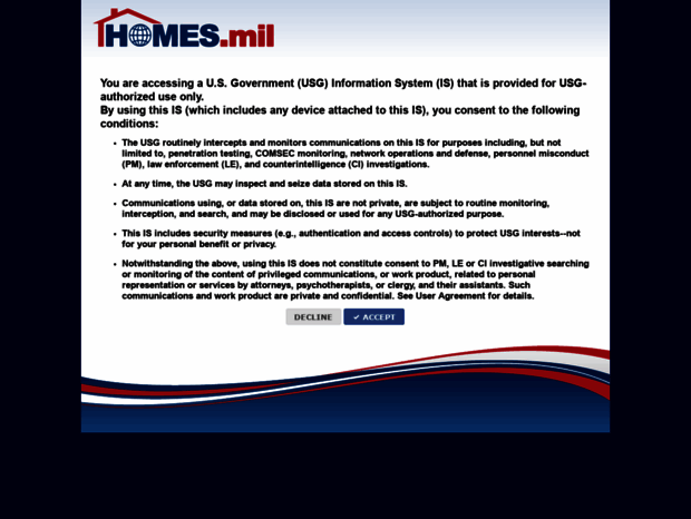 Bienvenue au homes.mil page - HOMES.mil.
