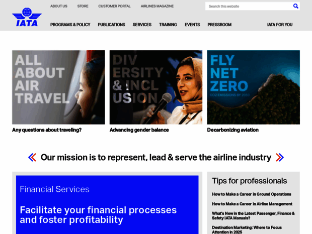 Bienvenue au iata.org page - IATA - Home.