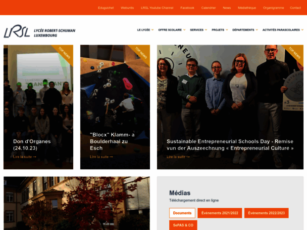 Bienvenue au lrsl.lu page - Accueil - Lycée Robert-Schuman Luxembourg.
