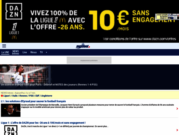 Bienvenue au m.maxifoot.fr page - Maxifoot - football.