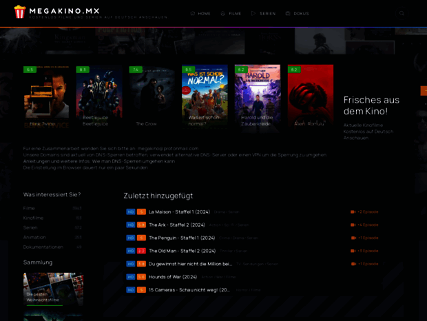 Bienvenue au megakino.mx page - MEGAKino.BIO- Filme und Serien ...