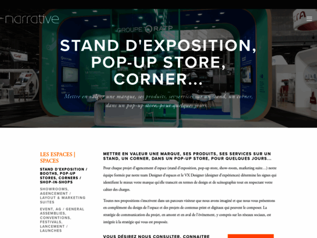 Bienvenue au narrative-espace.fr page - NARRATIVE Espace | agence de ...
