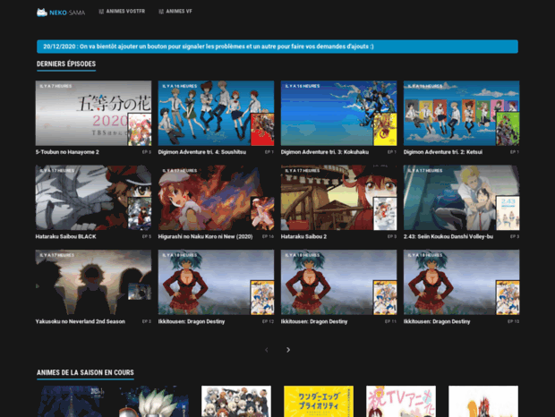 Bienvenue au neko-sama.fr page - Neko-sama - Infinité d'animes.