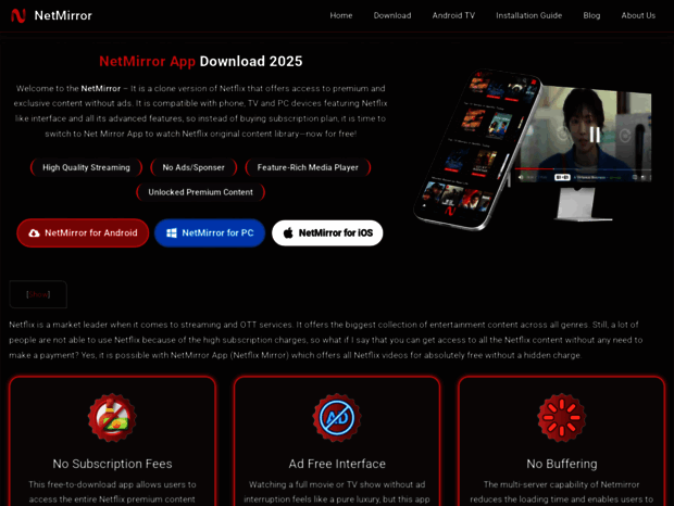 Bienvenue au netmirror.com.in page - NetMirror APP | Download Net ...