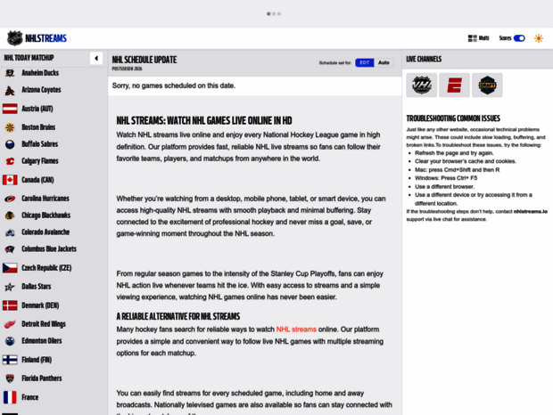 Bienvenue au nhlstreams.io page - Watch NHL Streams Live | Free & High ...
