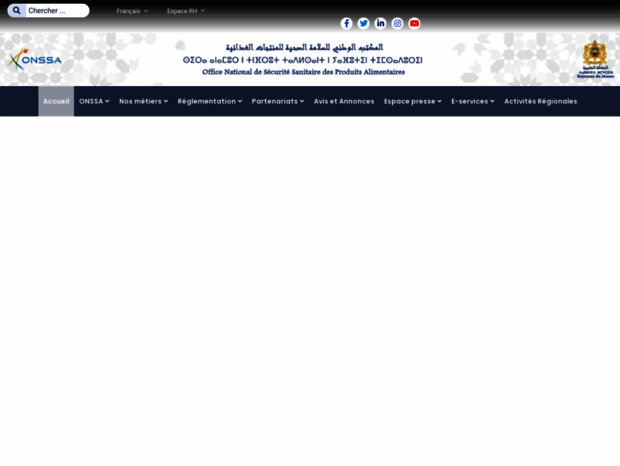 Bienvenue au onssa.gov.ma page - ONSSA - L'Office National de Sécurité ...
