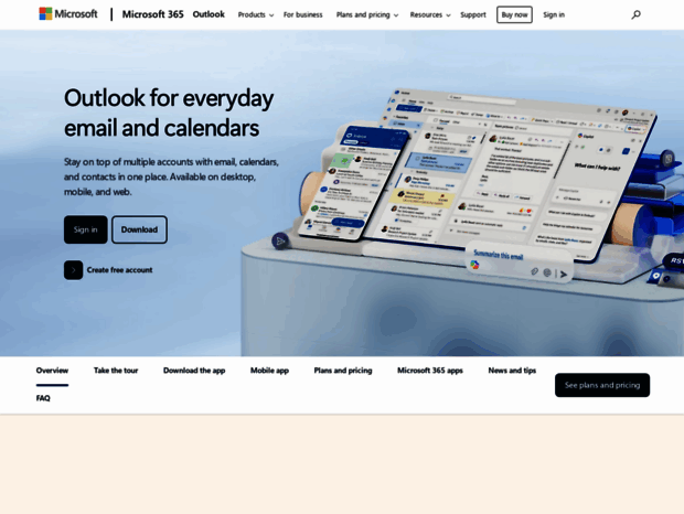 Bienvenue au outlook.fr page - Microsoft Outlook (formerly Hotmail ...