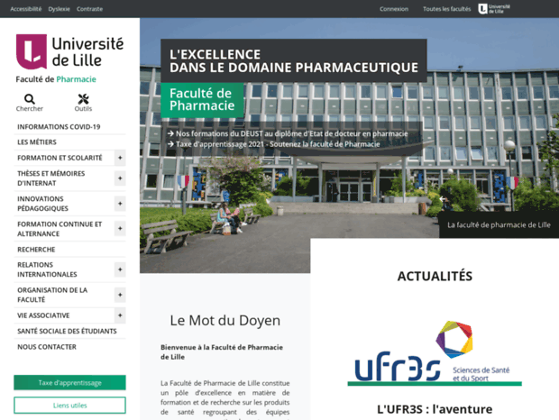 Bienvenue au pharmacie.univ-lille2.fr page - Accueil Pharmacie ...