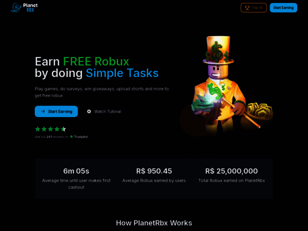 Bienvenue au planetrbx.com page - Earn Free Robux - PlanetRbx.