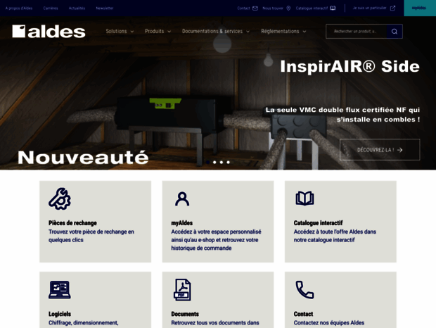 Bienvenue au pro.aldes.fr page - Aldes France.