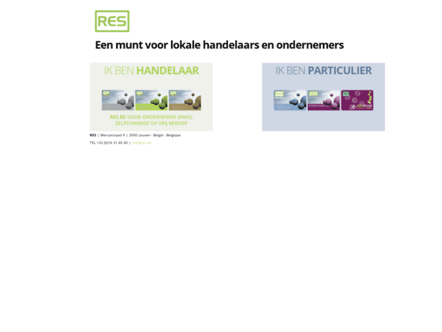 Bienvenue au resplus.be page - Welkom op RES.be.