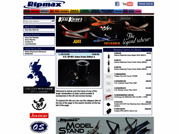 Bienvenue au ripmax.com page - Ripmax - Radio Control Model Distributors.