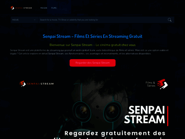 Bienvenue au senpaistream.stream page - Senpai Stream - Films et Séries ...