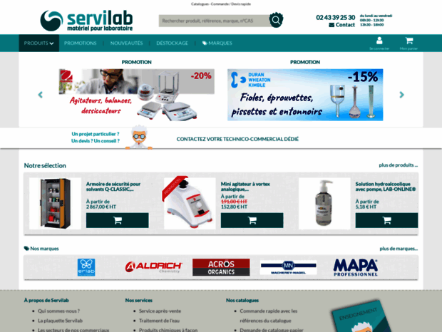 Bienvenue au servilab.fr page - Servilab, vente de consommable et ...