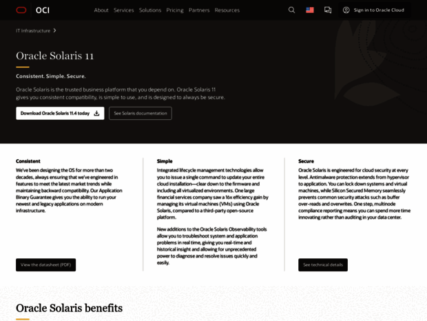 Bienvenue au solaris.com page - Oracle Solaris 11 | Oracle.