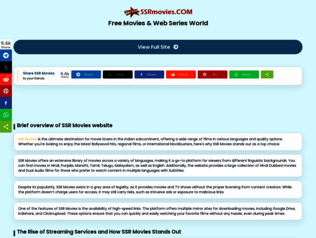 Bienvenue au ssrmovies.onl page - SSRmovies.COM – Official Home of SSR ...