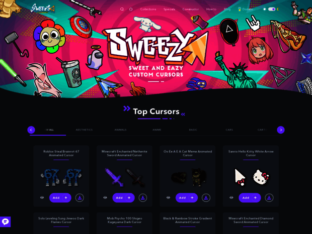 Bienvenue au sweezy-cursors.com page - Sweezy Cursors - Download Custom ...